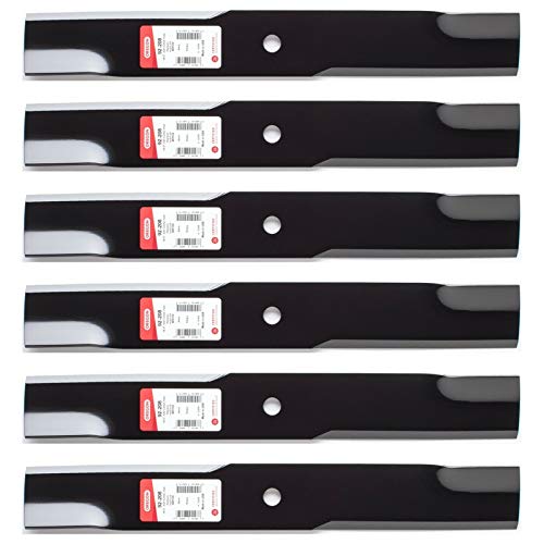 6PK USA Mower Blades for 54" Hustler 601124, 797704, 601013, 602416, 797696, 797712