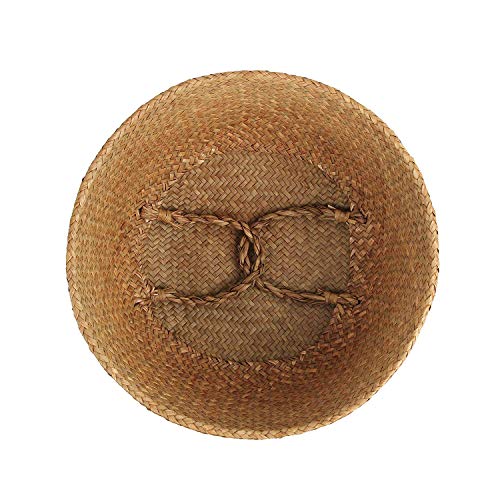 BlueMake Woven Seagrass Belly Basket for Storage Plant Pot Basket and Laundry, Picnic and Grocery Basket (Medium, Original)
