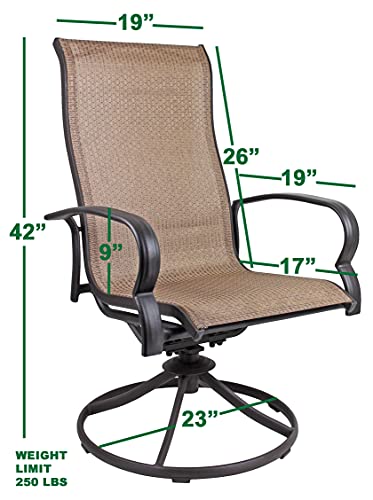 Bellevue Patio Master Sling Rocker Outdor Aluminum Chair (Pack of 4)