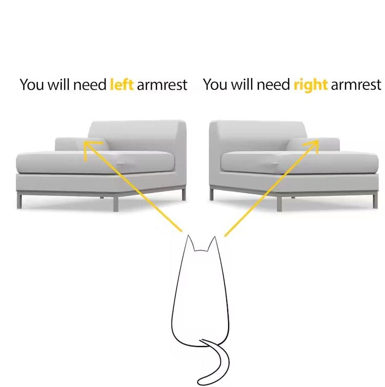 COMFORTLY Chaise Lounge Slipcover Replacement Hand Made Compatible with KRAMFORS Chaise Longue Armrest Right - Covers ONLY (Crown - Olive)