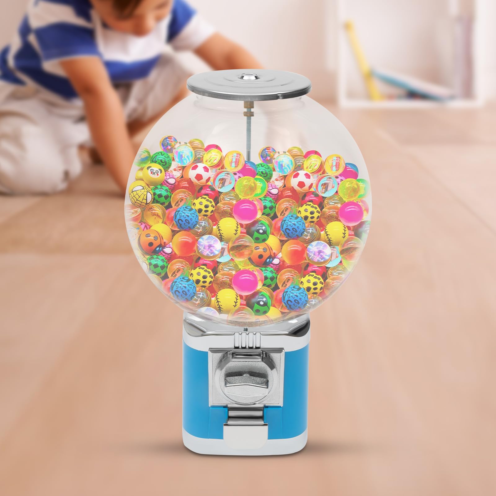 Gumball Machine Big Bubble Gumball Dispenser Machine 1.26in Ball Bulk Vending Machine w/Key Classic Bubble Capsule Toys Candy Dispenser Vending Machine