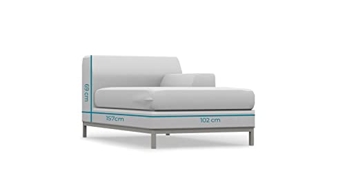 COMFORTLY Chaise Lounge Slipcover Replacement Hand Made Compatible with KRAMFORS Chaise Longue Armrest Right - Covers ONLY (Crown - Olive)