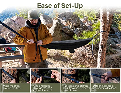 Kootek Camping Hammock Double Portable Hammocks Camping Accessories for Outdoor, Indoor, Backpacking, Travel, Beach, Backyard, Patio, Hiking