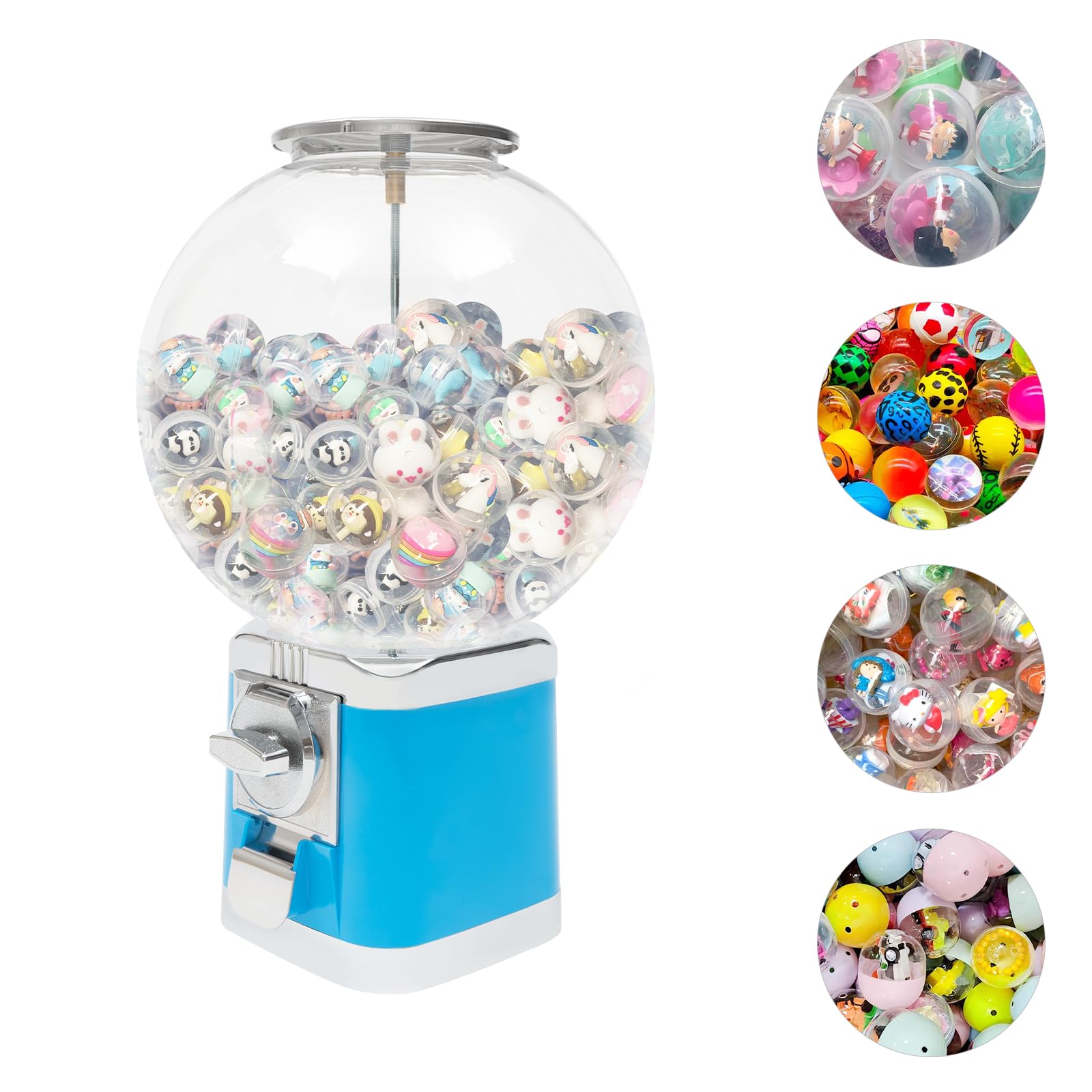 Gumball Machine Big Bubble Gumball Dispenser Machine 1.26in Ball Bulk Vending Machine w/Key Classic Bubble Capsule Toys Candy Dispenser Vending Machine