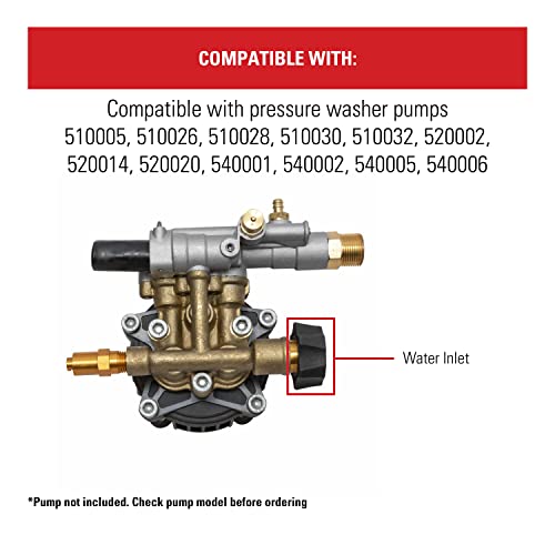 Simpson Cleaning 7112362 Water Inlet Fitting for 520002, Replacement for multipls Pressure Washer Pumps, Gold
