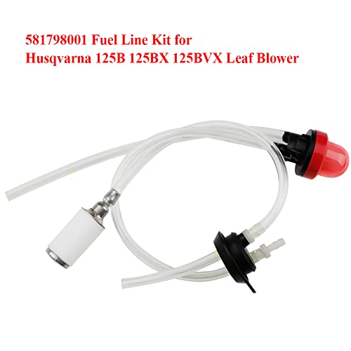 HUZTL 581798001 Fuel Line Kit Air Filter Kit Adjustment Tool for Husqvarna 125B 125BX 125BVX Leaf Blower