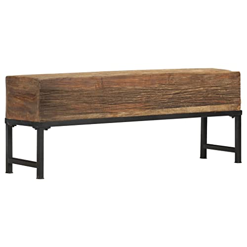 vidaXL Bench Wooden Bench Hallway Dinner Dining Entryway Bench Living Room Bedroom Home House Seating Funiture 47.2" Solid Reclaimed Wood