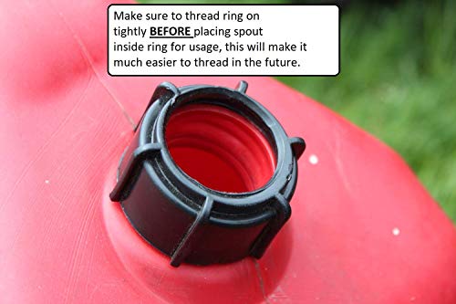 2 - Mr. Yellow Cap Fuel Gas Can Jug Spouts Nozzles, Rings & Caps, replaces Blitz 900302 900092 900094 Old Style - Please Read Description Thoroughly Before Ordering! Thank You