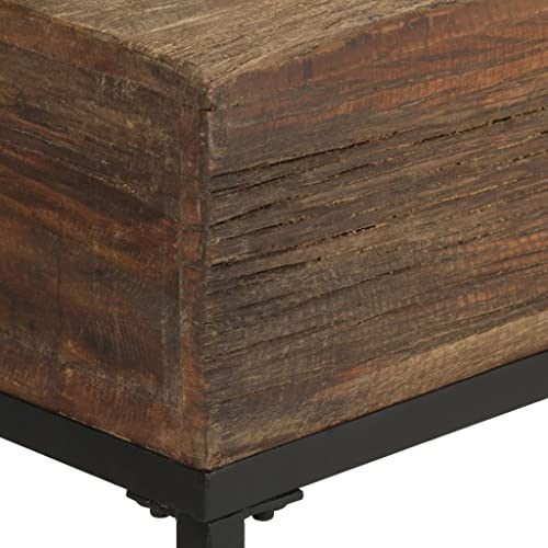 vidaXL Bench Wooden Bench Hallway Dinner Dining Entryway Bench Living Room Bedroom Home House Seating Funiture 47.2" Solid Reclaimed Wood