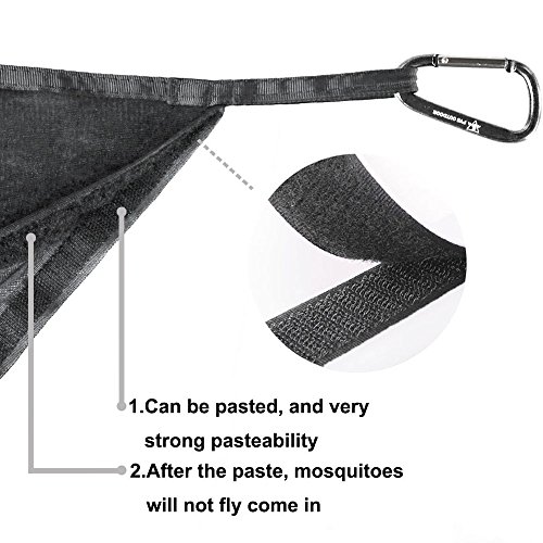 Hammock Bug Net - 12' Hammock Mosquito Net Fits All Camping Hammocks, Compact, Lightweight and Fast Easy Set Up, Security from Bugs and Mosquitoes, Essential Camping and Survival Gear (Black)