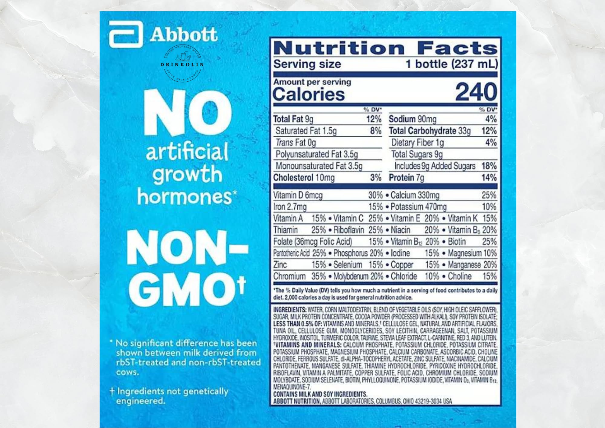 Immune Support Kids Protein Shake Grow & Gain Chocolate Flavor, 8 Fl Oz 8 Pack