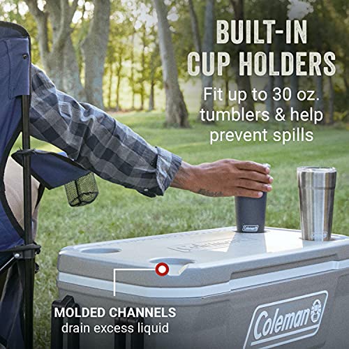 Coleman Ice Chest | Coleman 316 Series Wheeled Hard Coolers, 62qt Rock Grey