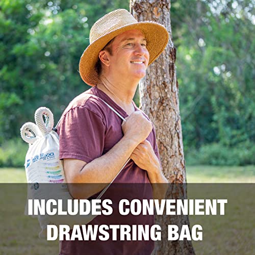 Bliss Hammocks BH-400FR Hammock in a Bag with Fringe, Cotton, Portable, Supports up to 250-Pounds for Camping, Hiking and Outdoors, Natural