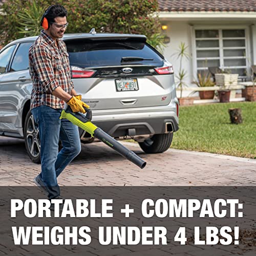 Sun Joe 24V-TB-LTE 24-Volt iON+ Jet Blower Cordless Compact Turbine Leaf Blower 100-MPH, Kit (w/2.0-Ah Battery + Quick Charger)