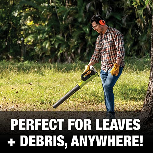 Sun Joe 24V-TB-LTE 24-Volt iON+ Jet Blower Cordless Compact Turbine Leaf Blower 100-MPH, Kit (w/2.0-Ah Battery + Quick Charger)