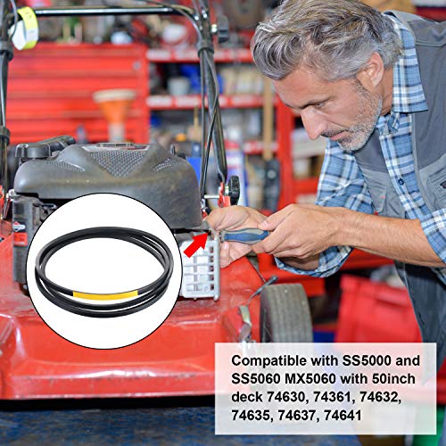 119-8820 Replacement Lawn Mower Belt Drive Deck V-Belt 120-3892 Deck Belt Compatible with Toro Timecutter SS5000 SS5060 MX5060 74630 74361 74632 74635 74637 74641, 1/2 Inch x 141-1/2 Inch