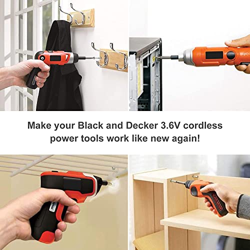 2 Pack 3.6V 3500mAh Replacement for Black and Decker Versapak Battery VP100 VP100C VP105 VP105C VP110 VP110C VP130 VP142 VP143 VP7240 Black and Decker Power Tools(Ni-MH Battery)