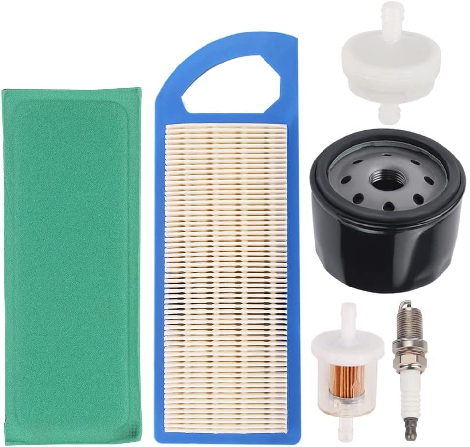 Harbot 697153 Air Filter for Briggs and Stratton 698083 795115 John Deere GY20573 LA115 LA105 LA110 LA100 L100 L105 L107 L108 Lawn Mower with BS 492932 JD GY20577 Oil Filter Tune Up Kit