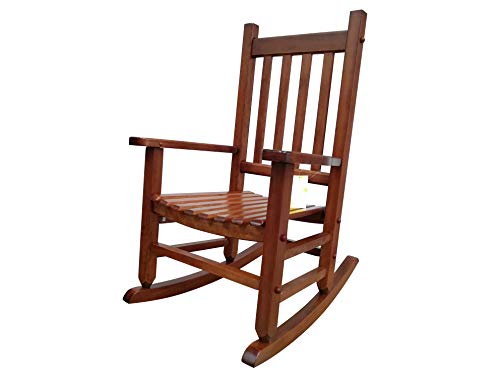 Rockingrocker - K086NT Durable Natural Child’s Wooden Rocking Chair/Porch Rocker - Indoor or Outdoor - Suitable for 4-8 Years Old