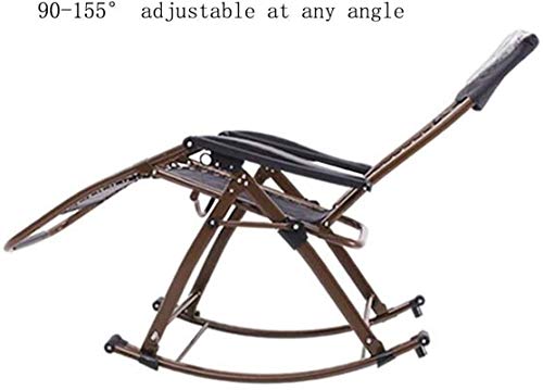 XZGDEN Lightweight Sun Lounger Camping Chairs Leisure Chair Garden Patio Foldable Textilene Fabric Rocking Lounger Chair Sunbed Supported Weight Max 440lb