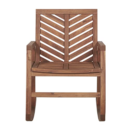 Outdoor Chevron Rocking Chair - Brown