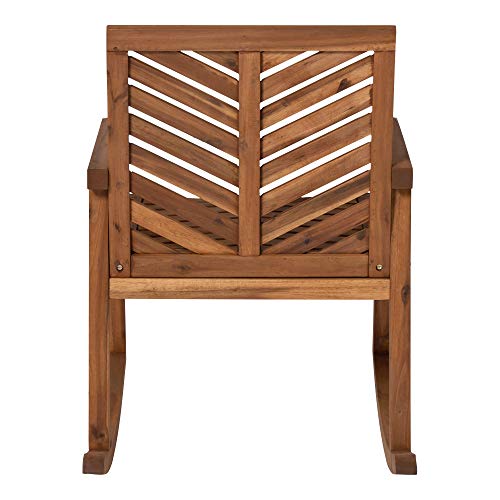 Outdoor Chevron Rocking Chair - Brown