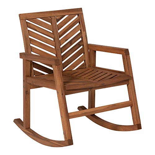 Outdoor Chevron Rocking Chair - Brown