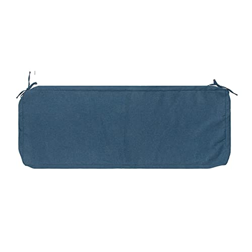 FUNHOME Water-Resistant Outdoor Bench/Settee Cushion Slip Cover,Patio Furniture Cushion Covers,Garden Long Chair Cover ONLY-42x18x3 INCH (Dark Blue)