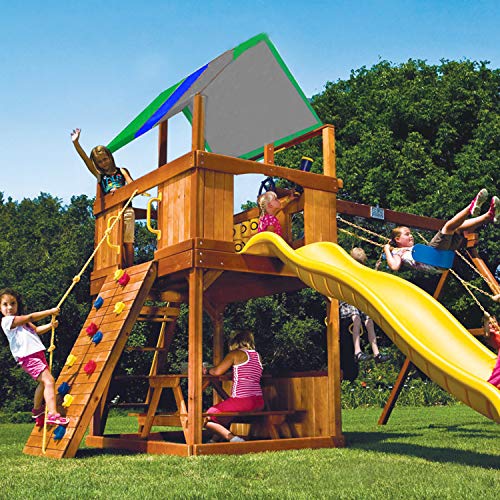 RM Swing Set Replacement Tarp, 52" x 89" Waterproof Kids Playground Roof Canopy Cover, Outdoor Swingset Slide Sun Shade Proof Tarp Replacement Cover