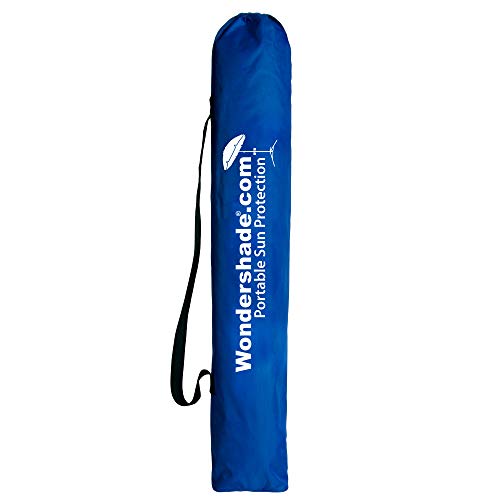 Wondershade 5' Sun Shade Umbrella, Portable Lightweight Adjustable Instant Sun Protection UPF 50+ - Blue