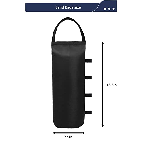 IALNAI 112 LBS Canopy Weights Sand Bags for Canopy Outdoor Advertising Tent Sunshade Fixed Windproof Pop up Canopy Tent(No Sand) 4-Pack Black