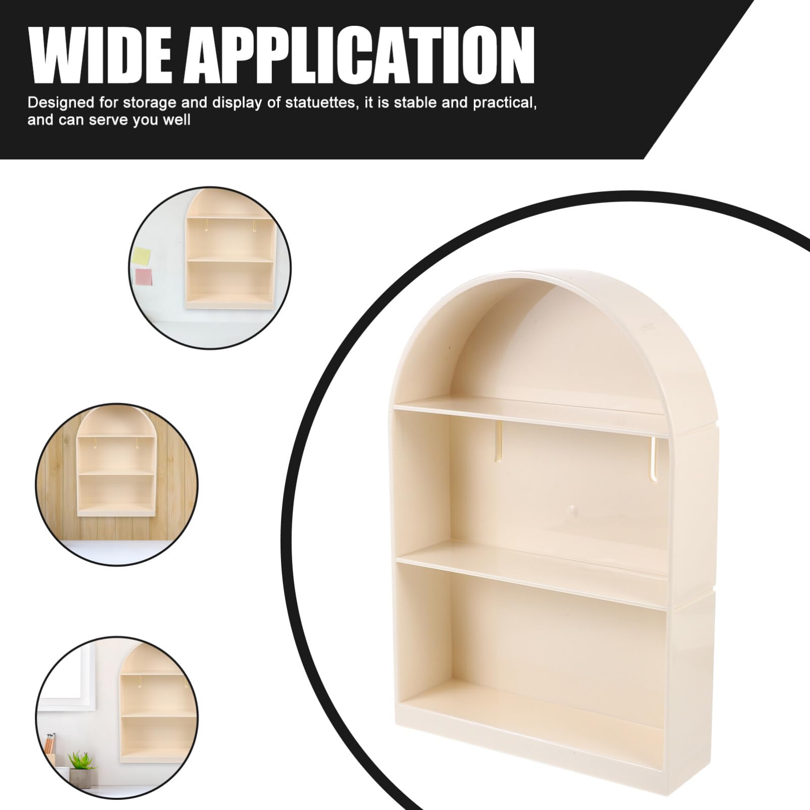Wall Storage Rack Shelf Wall Figurine Rack Garage Kits Holder Small Floating Shelves Small Wall Shelves Record Wall Mount Wall Hanging Figurine Rack White Perfume Rack Plastic Arch