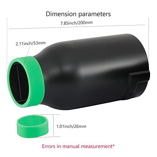 Karbay Stubby Car Drying Nozzle (8" Long) Compatible with Most EGO 530, 575, 580, 615, 650, 765 Leaf Blowers, Included Green Protective Silicone Band.