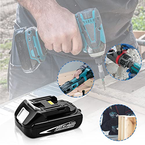 2-Pack BL1830B 18 Volt 3.0Ah Lithium-ion Replacement Battery Compatible with Makita 18V Battery BL1815 BL1820 BL1820B BL1835 BL1840 BL1850 BL1860 LXT400 Cordless Power Tools Batteries