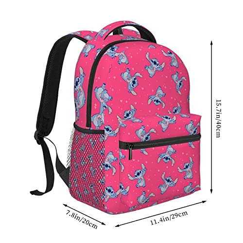 Beger Cute Anime Backpack Stitch Large Capacity Multifunction Backpacks Lightweight Sports Travel Laptop Bag Cartoon Stitch Daypack Gifts
