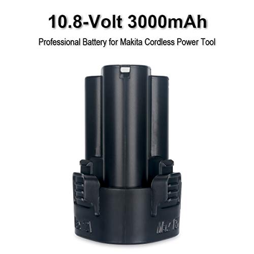 Biswaye 2Pack 3.0Ah 10.8V BL1014 Battery Replacement for Makita 10.8V-12V Max Lithium ion Battery BL1013 194550-6 194551-4 195332-9 CL100DW DF330D FD01ZW