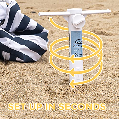 Beachr Parasol Umbrella Sand Anchor - Heavy Duty Outdoor Umbrella Base with Ground Anchor Screw | For Beach Tent, Sun Shelter, Sun Protection, Shade, Strong Winds | One Size Fits All