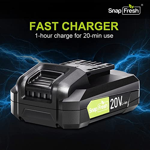 Cordless Leaf Blower, Electric Leaf Blower Battery-Powered, 20V Lithium Leaf Blower Cordless with Battery & Charger, Powerful Cordless Blower Lightweight for Sweeping Snow (Battery&Charger Included)