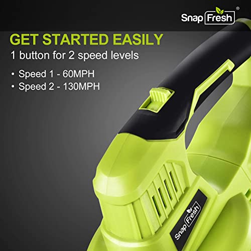 Cordless Leaf Blower, Electric Leaf Blower Battery-Powered, 20V Lithium Leaf Blower Cordless with Battery & Charger, Powerful Cordless Blower Lightweight for Sweeping Snow (Battery&Charger Included)