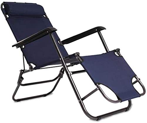 XZGDEN Lightweight Sun Lounger Reclining Folding Gravity Bed Headrest Garden