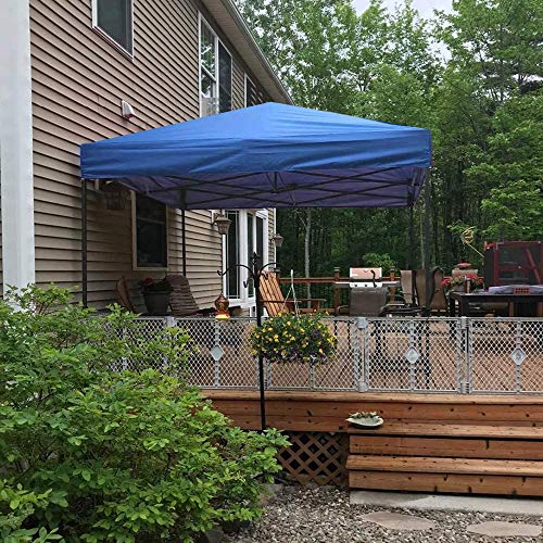 PHI VILLA Outdoor Pop up Canopy 10'x10' Tent Camping Sun Shelter-Series Party Tent, 100 Sq. Ft of Shade (Blue)