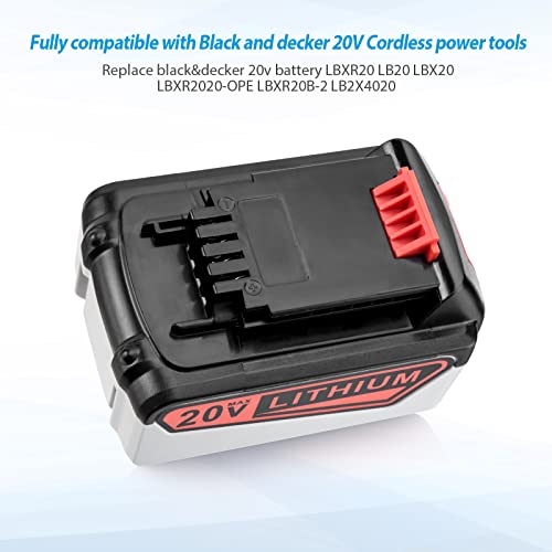 Powerextra 20V 7.0Ah Replacement Battery for Black and Decker 20V Cordless Power Tool 20 Volt MAX Lithium Ion Battery LBXR20 LB20 LBX20 LBXR2020-OPE LBXR20B-2 LB2X4020