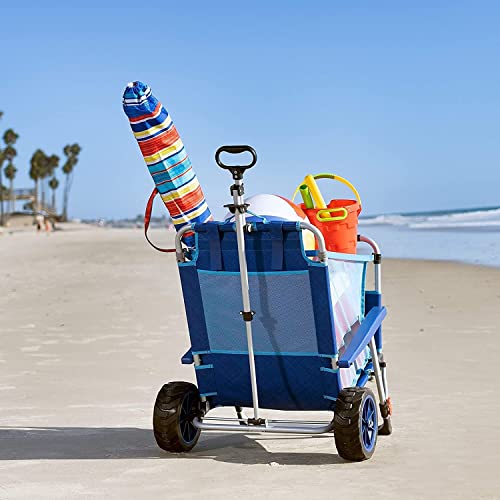 2-in-1 Beach Day Folding Lounge Chair+Cargo Cart Outdoors Sunbathing | Sun Chair Tanning Chair Portable Lightweight Lounger Patio Collapsible Combination Car