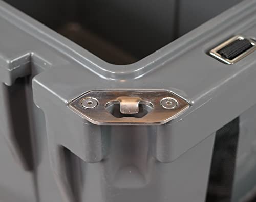 Cobalt 25 Quart Roto-Molded Super Ice Cooler | Large Ice Chest Holds Ice Up to 3 Days | (Gray)