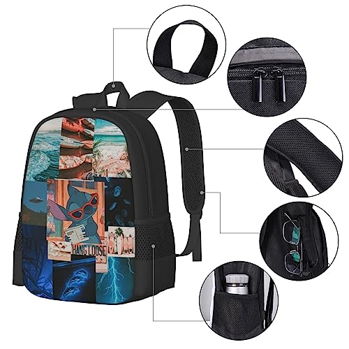 Cute Stitch Backpacks Cartoon Daypack Laptop Bag For Man Women Unisex College Office Picnic Travel Backpack