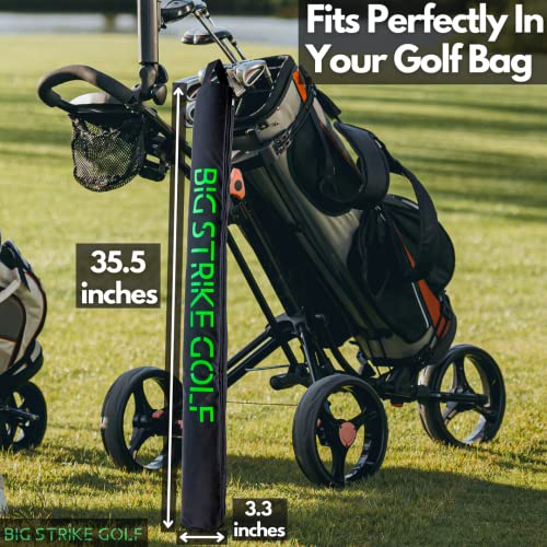 Big Strike Golf - Beer Sleeve for Golf Bag, Fully Insulated Beer Sleeve Cooler. Fits 7 Cans Discreetly in Your Golf Bag. Keeps Beverages Ice Cold While Playing Golf. Great Gift.