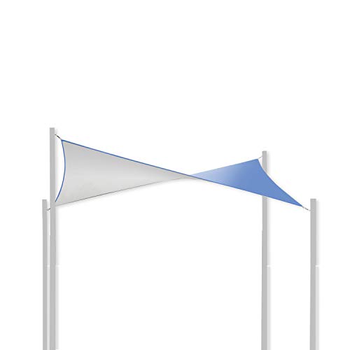 Coolaroo 95% UV Block Dualshade Outdoor Sun Shade Sail with Hardware Kit, 12' Square, Santorini