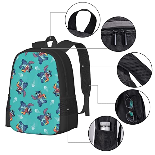 Cartoon Stitch Backpack Cute Bag For Women Men Large Capacity Tote Bag For Office Work Travel Outdoorss Laptop Backpack