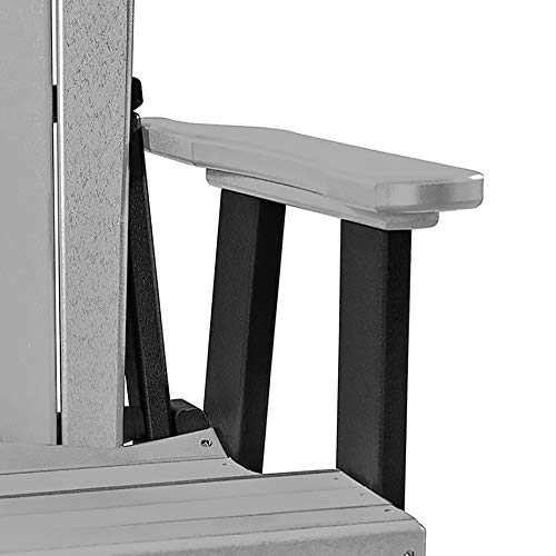 American Furniture Classics OS Home and Office Model 515LGB Fan Back Glider Made in the USA- Light Gray, Black
