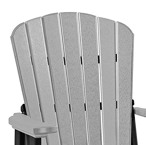 American Furniture Classics OS Home and Office Model 515LGB Fan Back Glider Made in the USA- Light Gray, Black